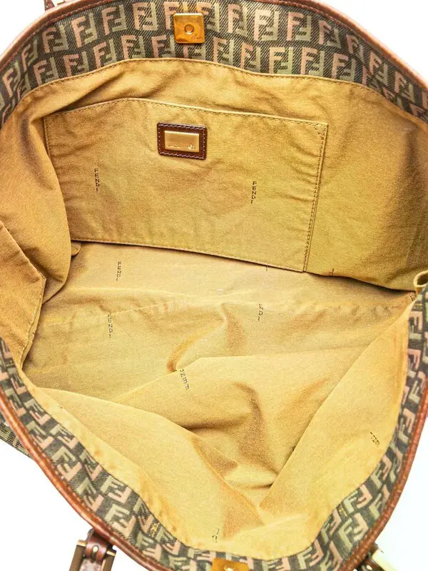 Fendi Large Zucchino Canvas Tote Bag