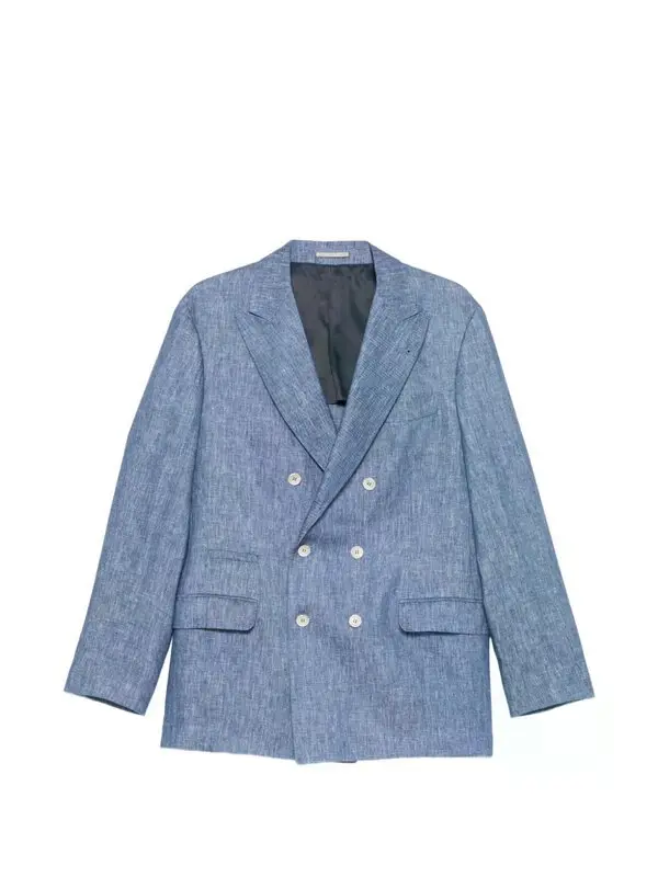 Brunello Cucinelli Double-breasted Linen Jacket
