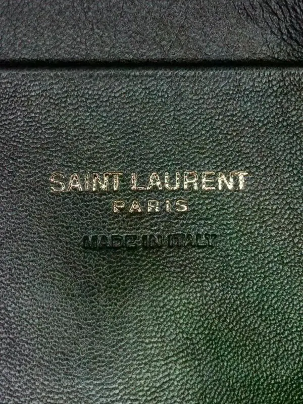 Saint Laurent 2019 Canvas Tiger Print Monogram Lou Camera Crossbody Bag - Black