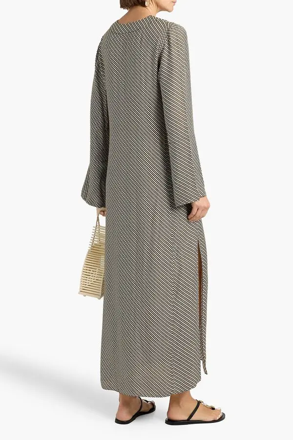 LEMLEM Theodora Printed Crepe De Chine Midi Dress