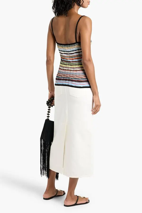 Missoni Crochet-knit Cotton-blend Camisole - Light Blue
