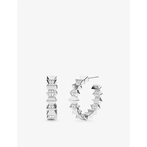 APM MONACO Up And Down Hoop Earrings - Sterling Sliver