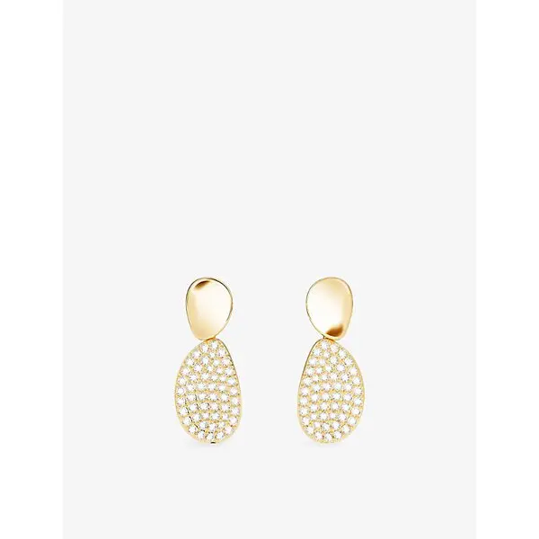 APM MONACO Soleil Galet 18ct Gold-plated Drop Earrings - 18k Gold Plated
