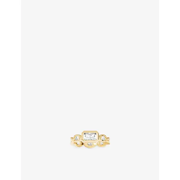 APM MONACO Soleil Éclat Chain 18ct Gold-plated Ring - 18k Gold Plated