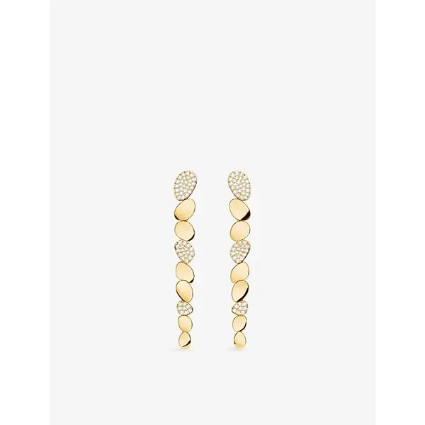 APM MONACO Galet 18ct Gold-plated And Cubic Zirconia Drop Earrings - 18k Gold Plated