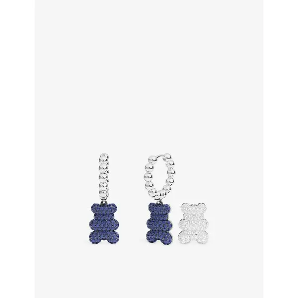 APM MONACO Baby Baba Yummy Bear Hoop Earrings - Sterling Sliver