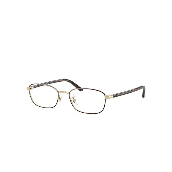 Ray-ban Rb6551d Optics Eyeglasses Frame With Clear Lenses - Havana
