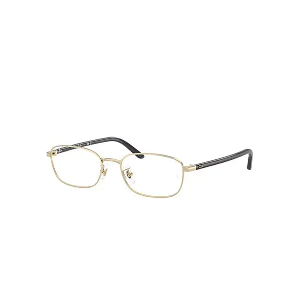 Ray-ban Rb6551d Optics Eyeglasses Frame With Clear Lenses - Pale Gold
