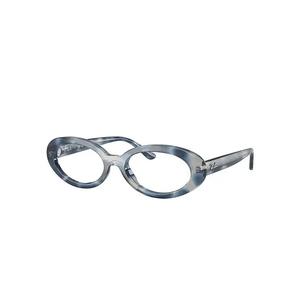 Ray-ban Oval Eyeglasses - Opal Blue Havana