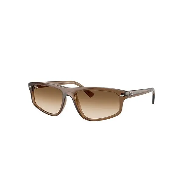 Ray-ban Sunglasses With Geometrical Frame - Transparent Light Brown