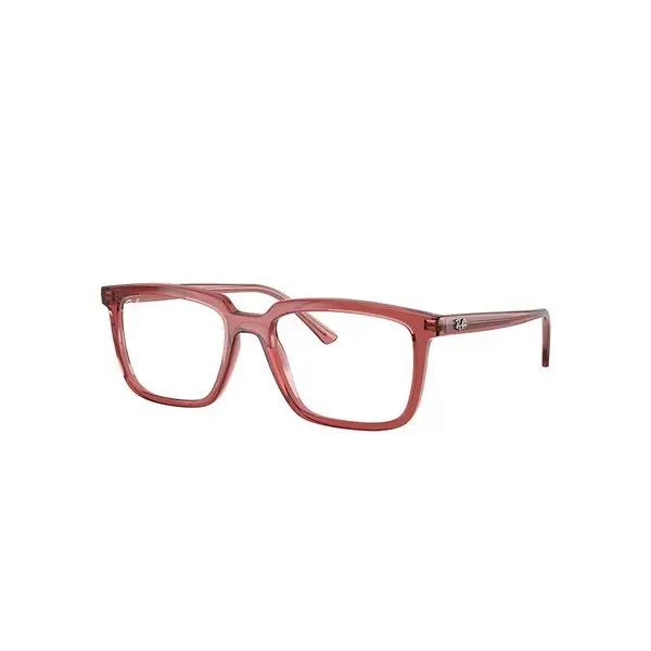 Ray-ban Full Rim Rectangle Eyeglasses - Transparent Red