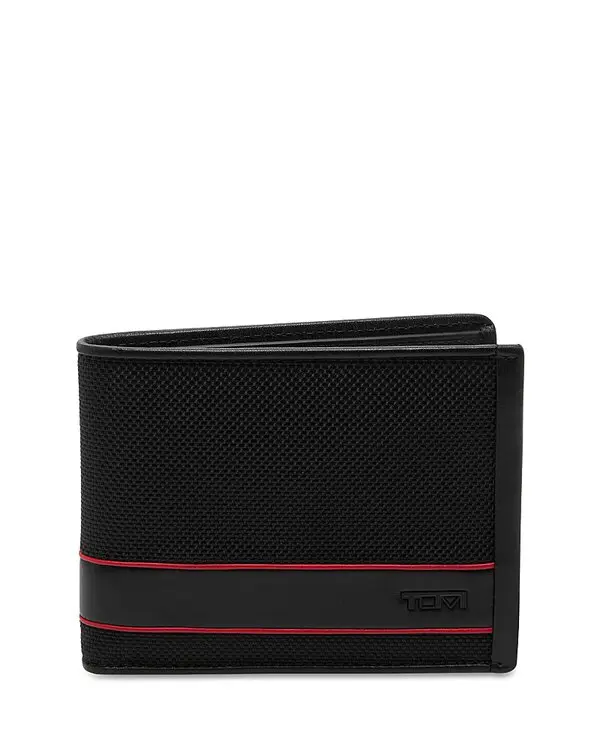 Tumi Alpha Global Double Billfold - Black Red