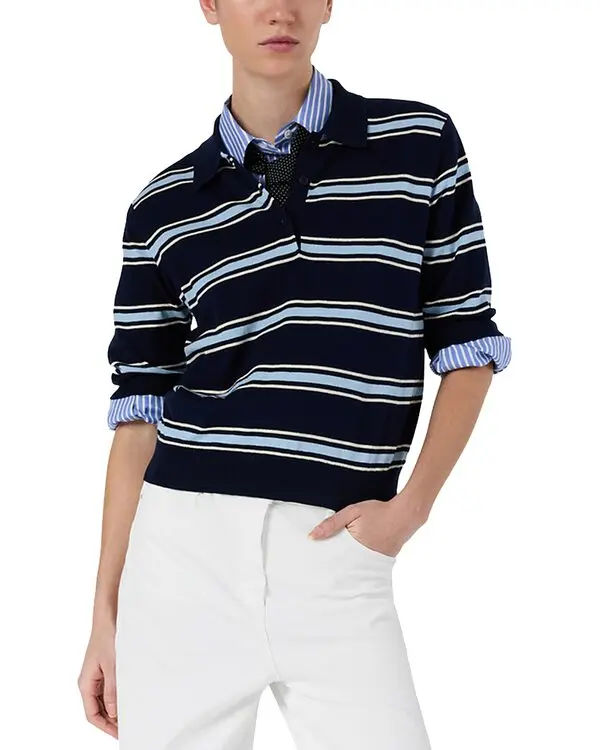 Gerard Darel Leila Stripe Polo Top