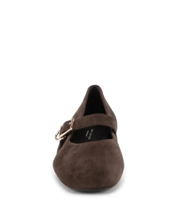 VAGABOND SHOEMAKERS Jolin Suede Mary Jane Ballet Flats - Coffee