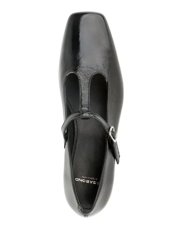 VAGABOND SHOEMAKERS Debbi Leather T-strap Flats - Black