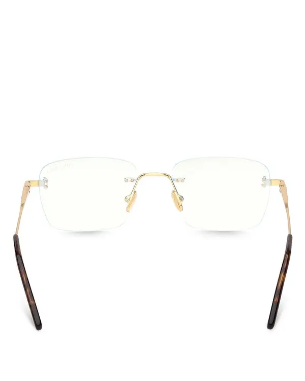 TOM FORD Rectangular Blue Light Glasses, 54mm