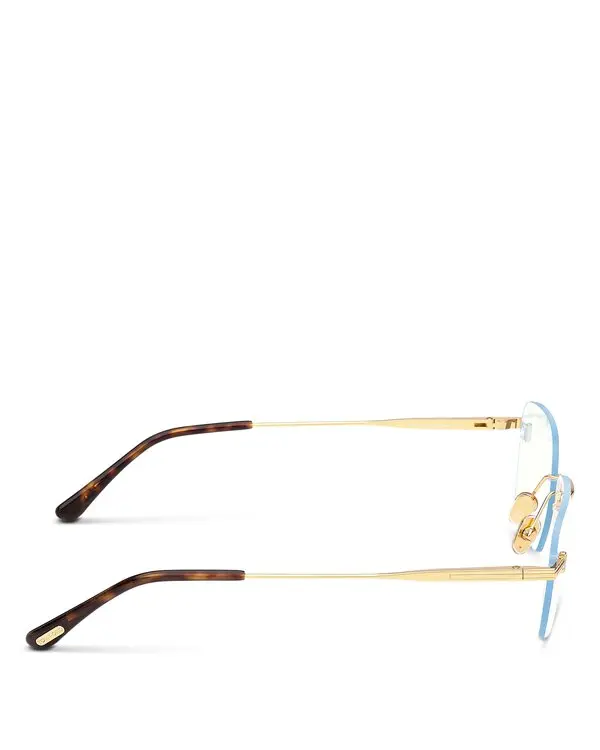 TOM FORD Rectangular Blue Light Glasses, 54mm