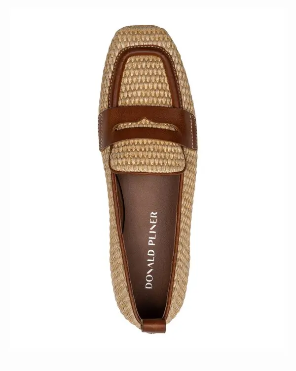 DONALD PLINER Penny Loafer Flats - Saddle