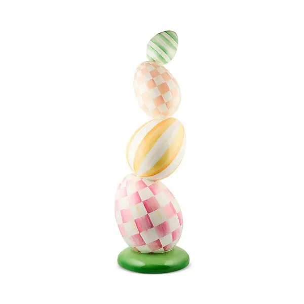 MACKENZIE-CHILDS Spring Stacked Egg Trophy Topiary - Frolic