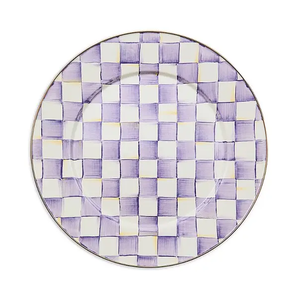 MACKENZIE-CHILDS Check Serving Platter - Violet