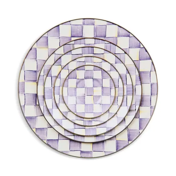 MACKENZIE-CHILDS Check Serving Platter - Violet