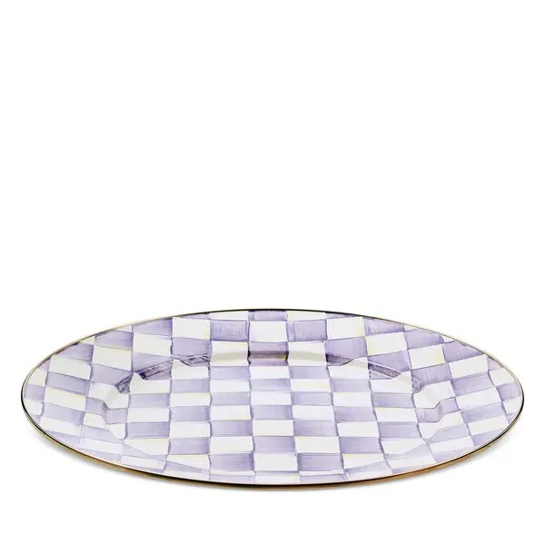 MACKENZIE-CHILDS Check Serving Platter - Violet