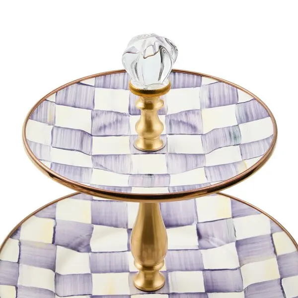 MACKENZIE-CHILDS Check Three Tier Sweet Stand