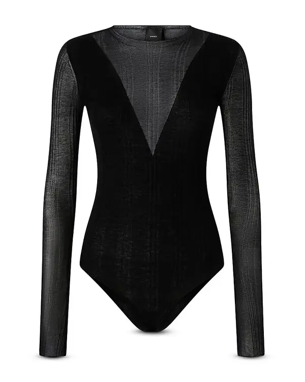 Pinko Disgelo Mixed Media Bodysuit - Z