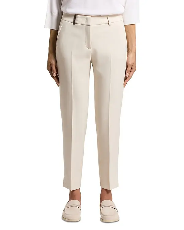 Peserico Creased Trousers - Beige Birch