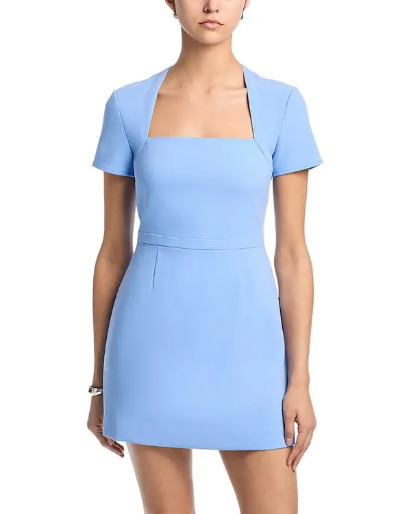 French Connection Whisper Mini Dress - Blue Hydrangea