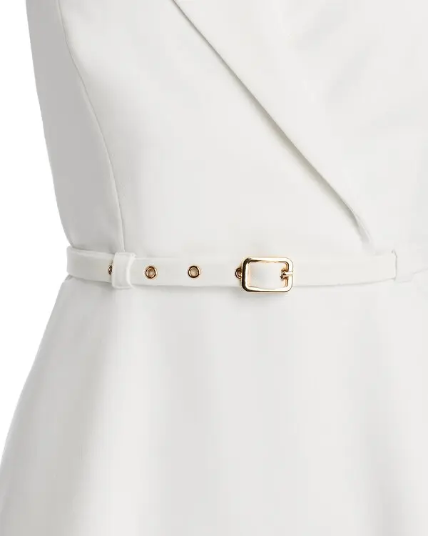 French Connection Azra Double Breasted Belted Minidress - Summer Whi