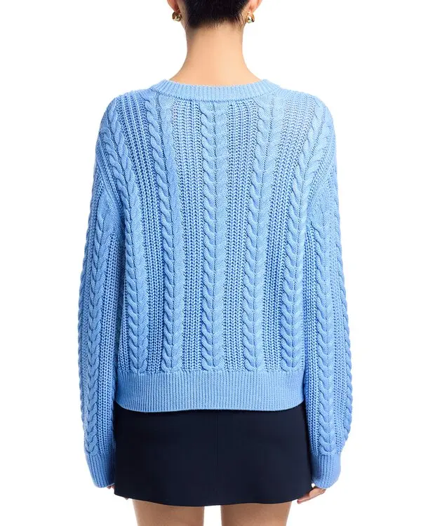 French Connection Ryland V-neck Cable Knit Sweater
