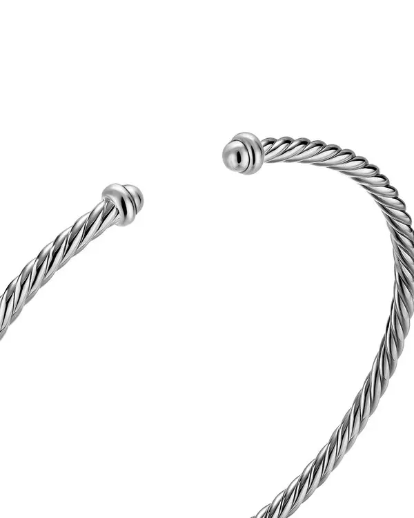 David Yurman 2.6mm Micro Cable Flex Bracelet - Silver