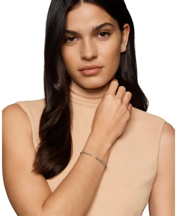 David Yurman 2.6mm Micro Cable Flex Bracelet - Silver