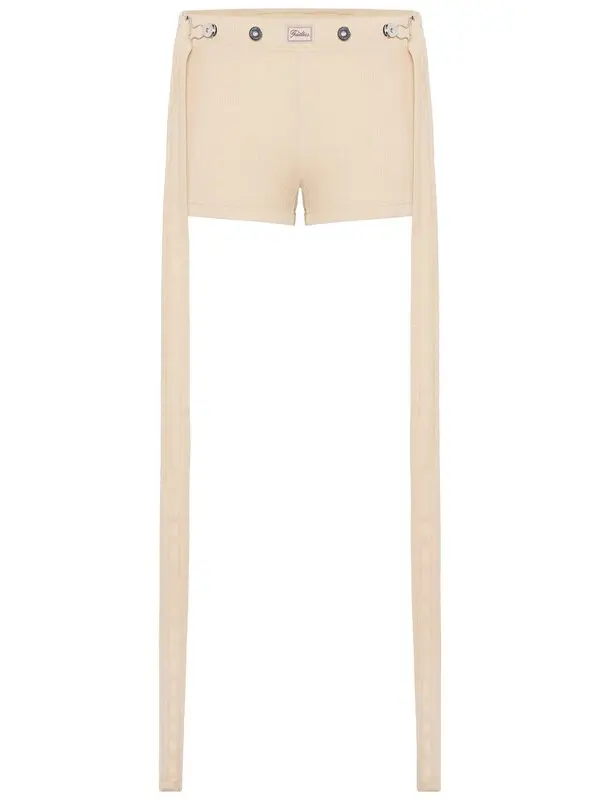 JEAN PAUL GAULTIER Logo Patch Shorts - Nude