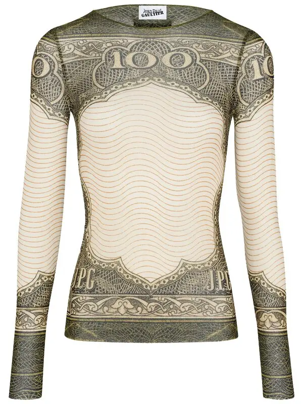 JEAN PAUL GAULTIER Top With "cartouche" Print - Multicolour