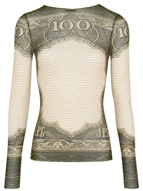 JEAN PAUL GAULTIER Top With "cartouche" Print - Multicolour