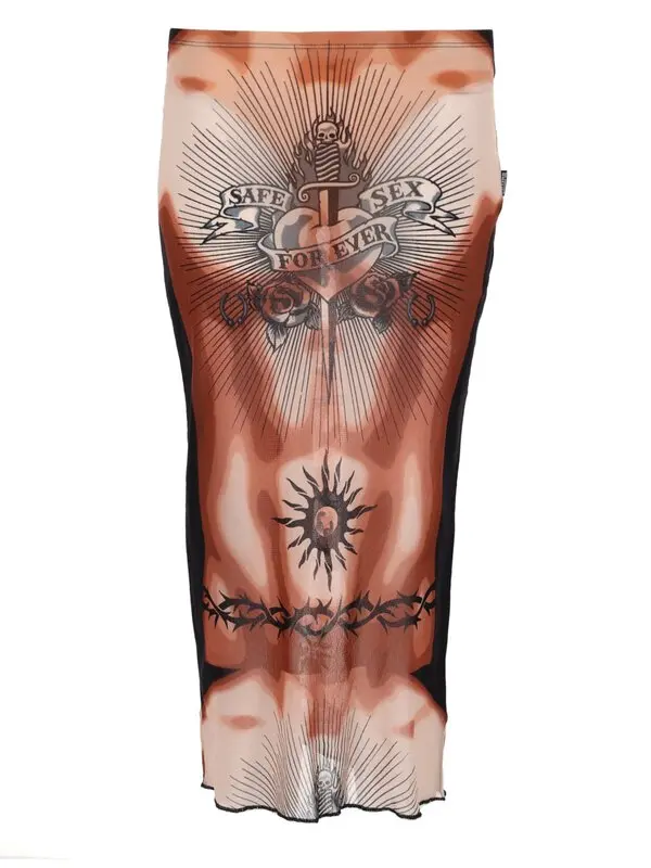 JEAN PAUL GAULTIER Printed Midi Skirt - Multicolour