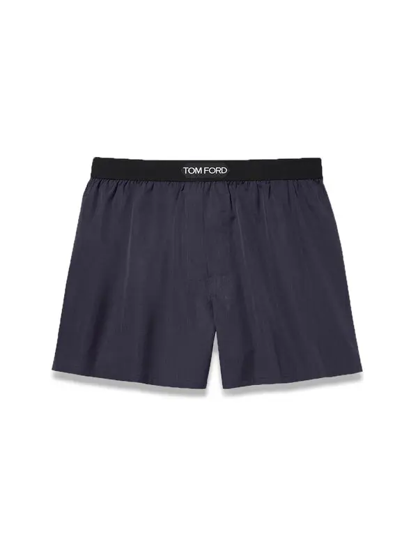 TOM FORD Cotton Regular Fit Shorts - Grey