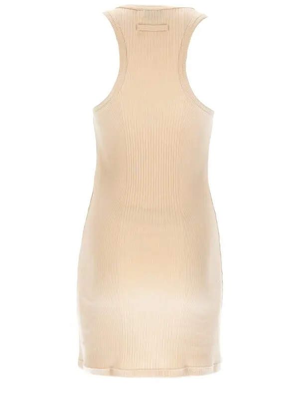 JEAN PAUL GAULTIER Mini Dress With Logo Patch - Nude