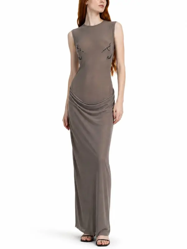 JEAN PAUL GAULTIER Needles Long Dress - Grey