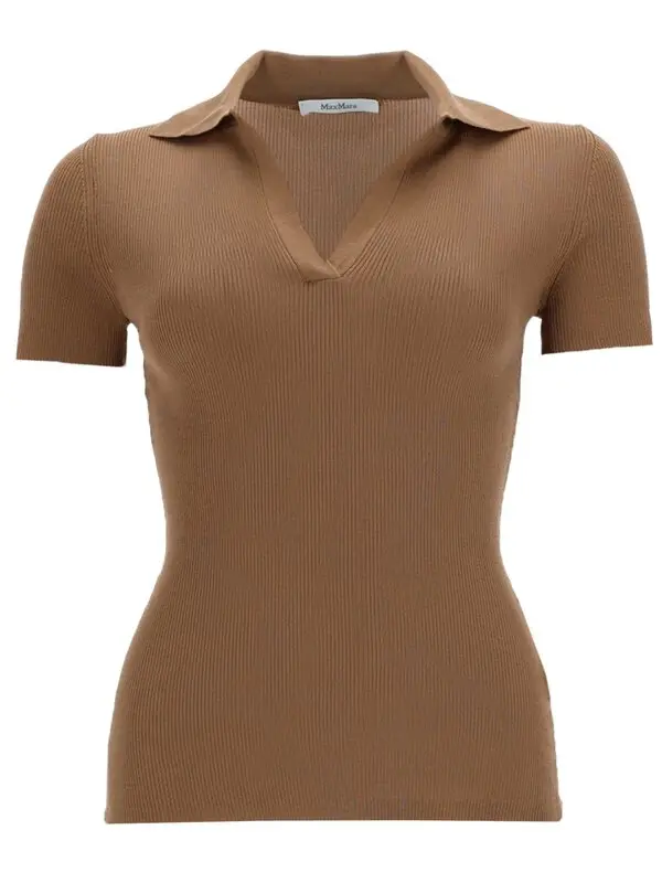 Max Mara Collared Top - Beige