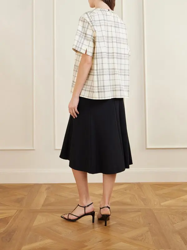 JIL SANDER Checked Cotton T-shirt
