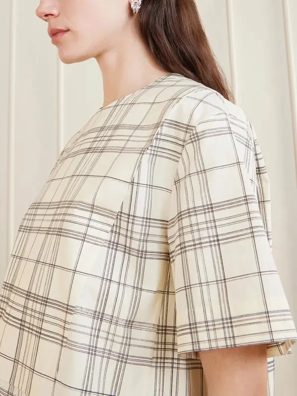 JIL SANDER Checked Cotton T-shirt