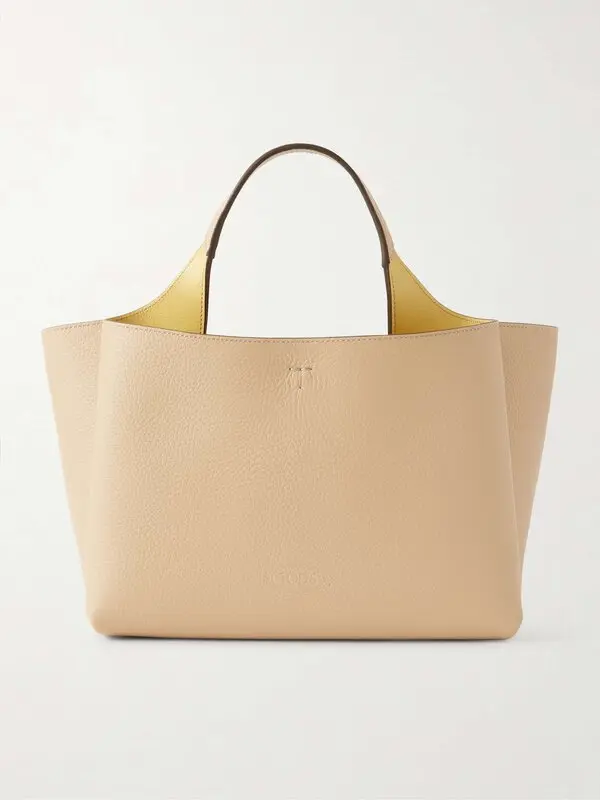 TOD'S Textured-leather Mini Tote - Beige