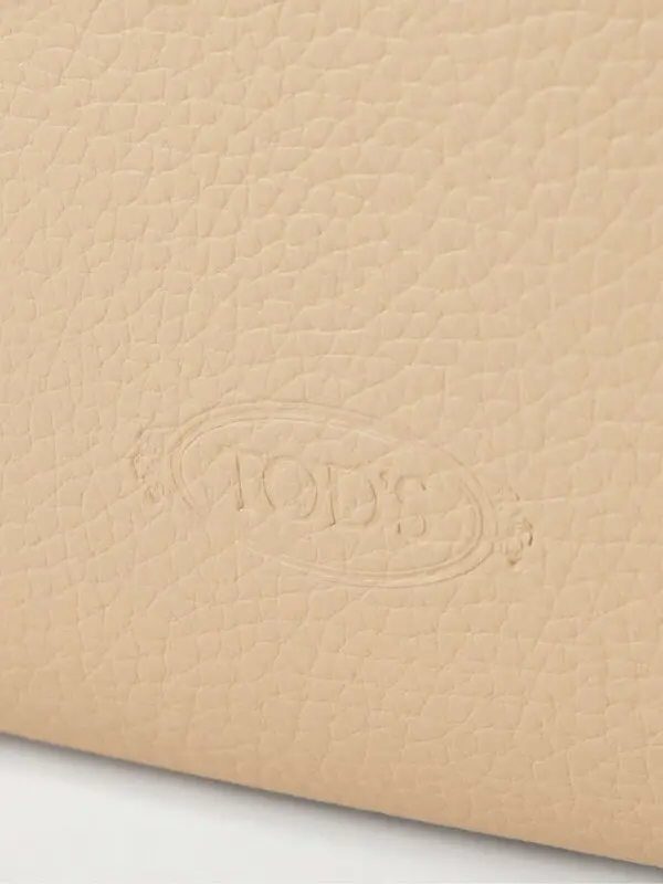 TOD'S Textured-leather Mini Tote - Beige