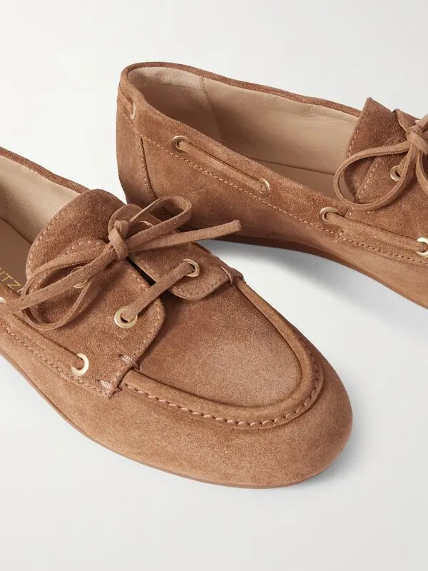 STUART WEITZMAN Tinsley Suede Loafers - Neutrals