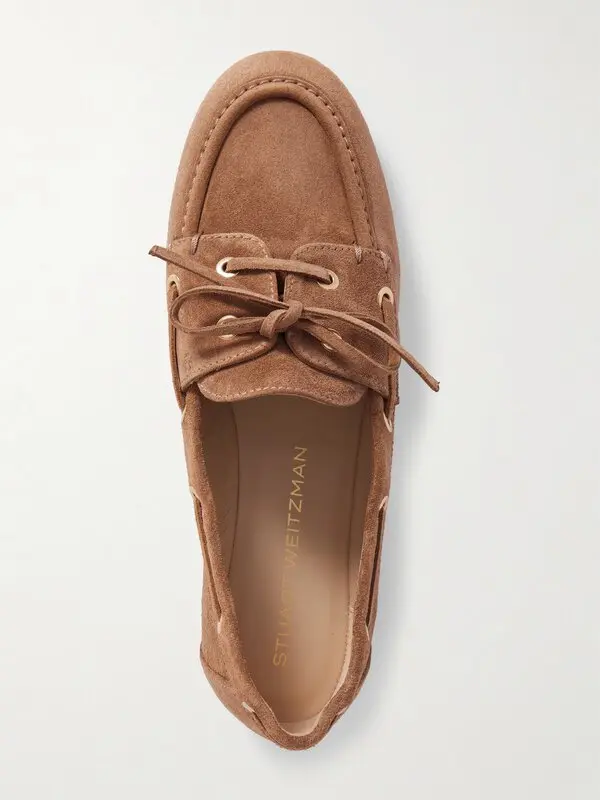 STUART WEITZMAN Tinsley Suede Loafers - Neutrals