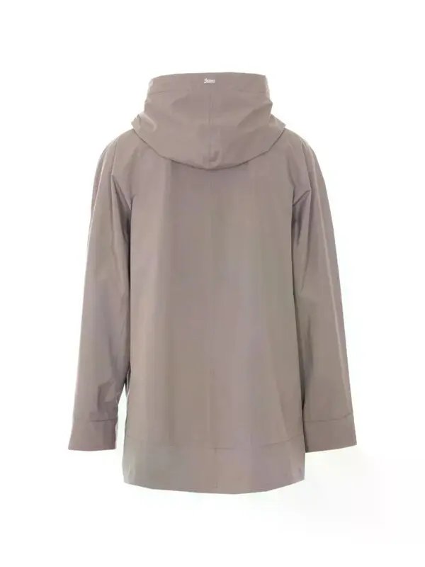 Herno Hooded Zip-up Coat - Neutrals