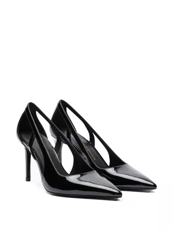 STUART WEITZMAN Cut-out Pointed Pumps - Black